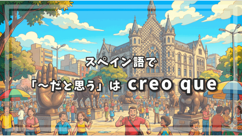 スペイン語で「〜だと思う」は creo que！活用と否定文のルールを解説 | スペイン語の勉強ブログ